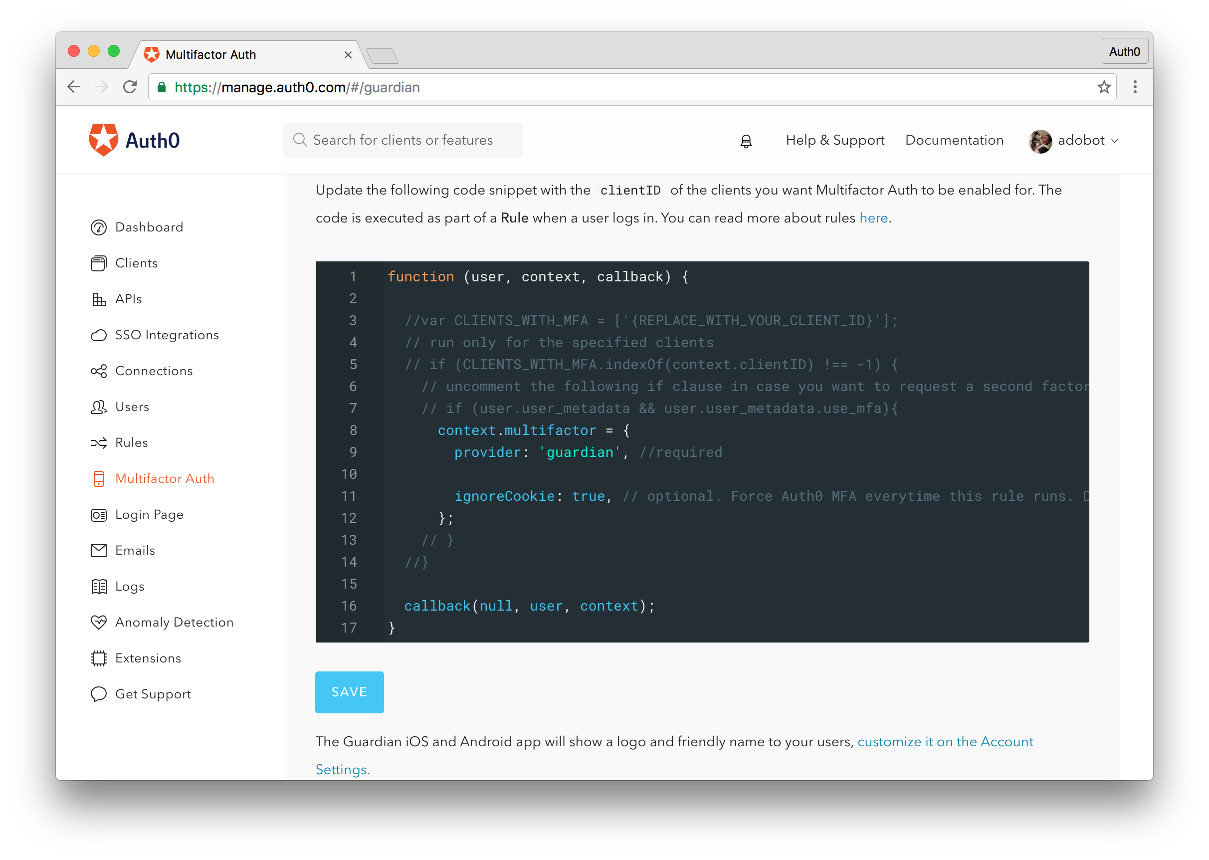 Two Factor Authentication (2FA) - Auth0