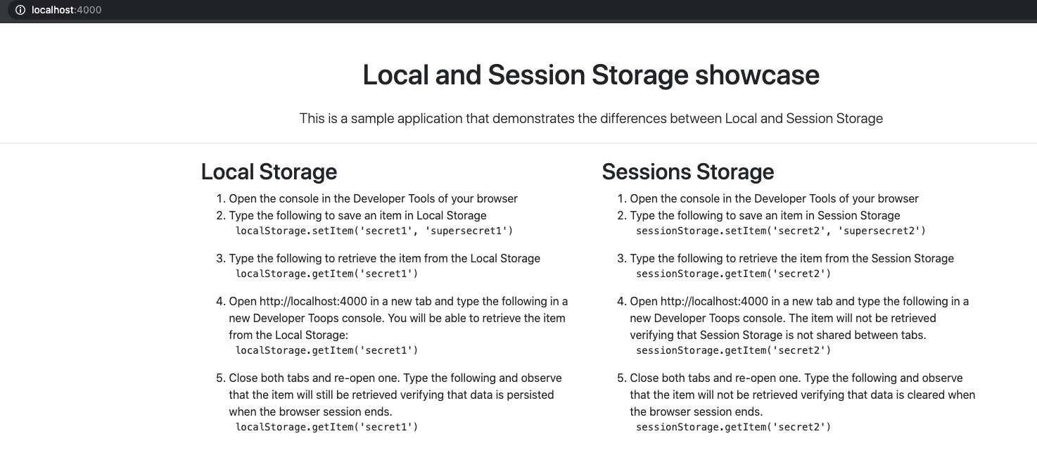 Secure Browser Storage The Facts